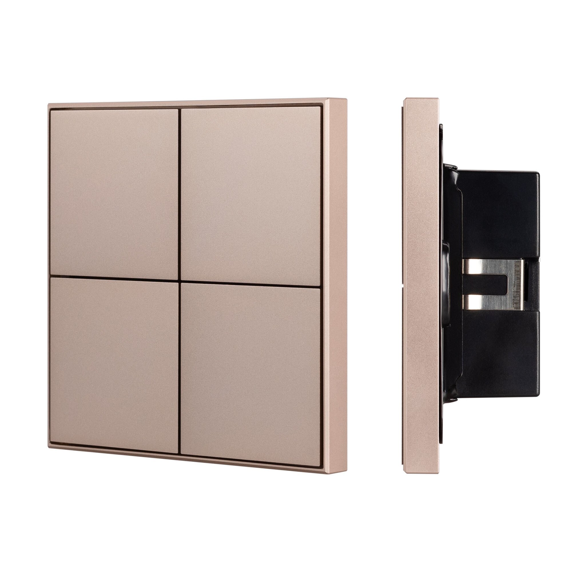 INTELLIGENT ARLIGHT Кнопочная панель KNX-304-23-IN Champagne (BUS, Frame) (IARL, IP20 Металл, 2 года) 039669