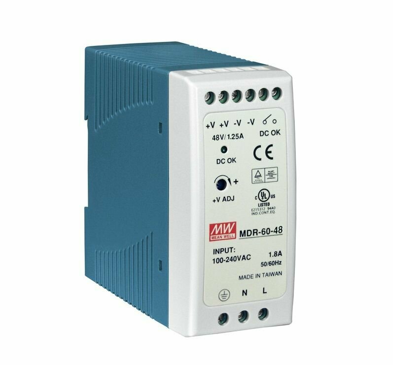 Блок питания БП MW MDR-60-48 60W 48V 2.5A на дин рейку