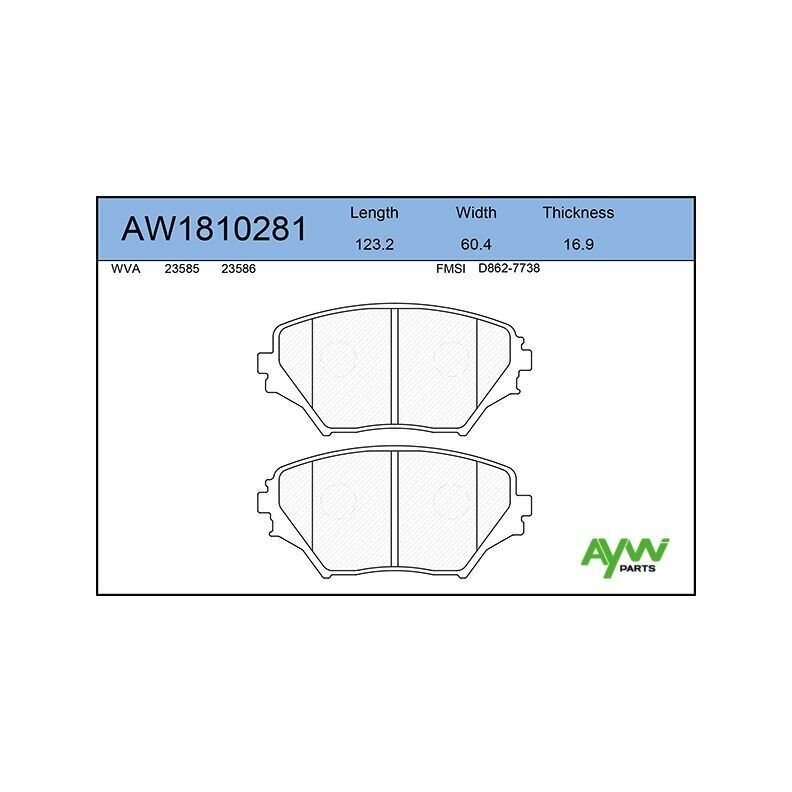 Колодки тормозные передние TOYOTA Rav 4 01-05