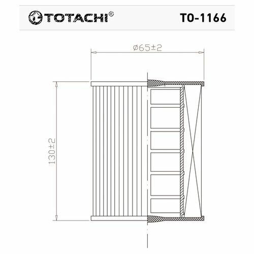 Фильтр масляный TOTACHI TO-1166 O-005 26320-2F000 Totachi TO1166