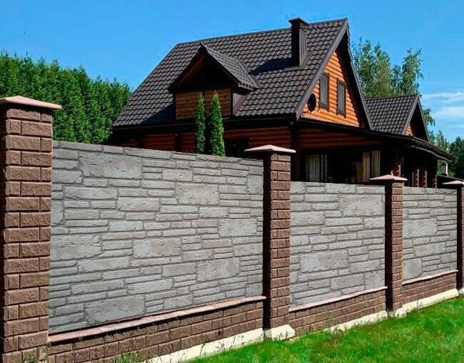 Фотосетка для забора и фасада 3 х 2 м с люверсами / Камни 4