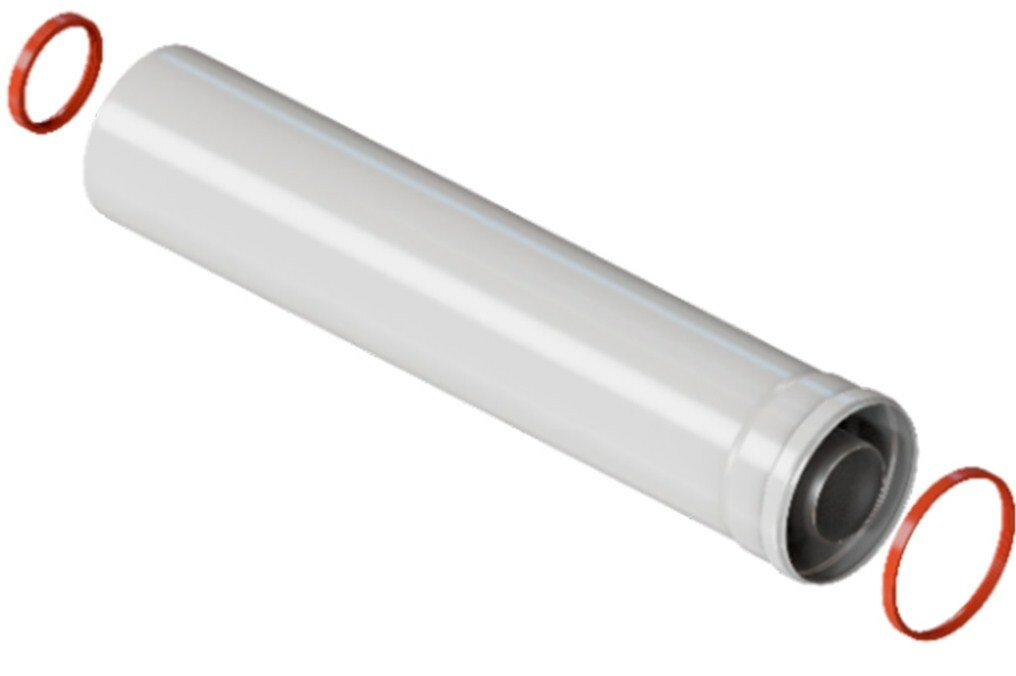 Rommer Удлинитель дымохода коакс. раструбн. 60/100 L 2000