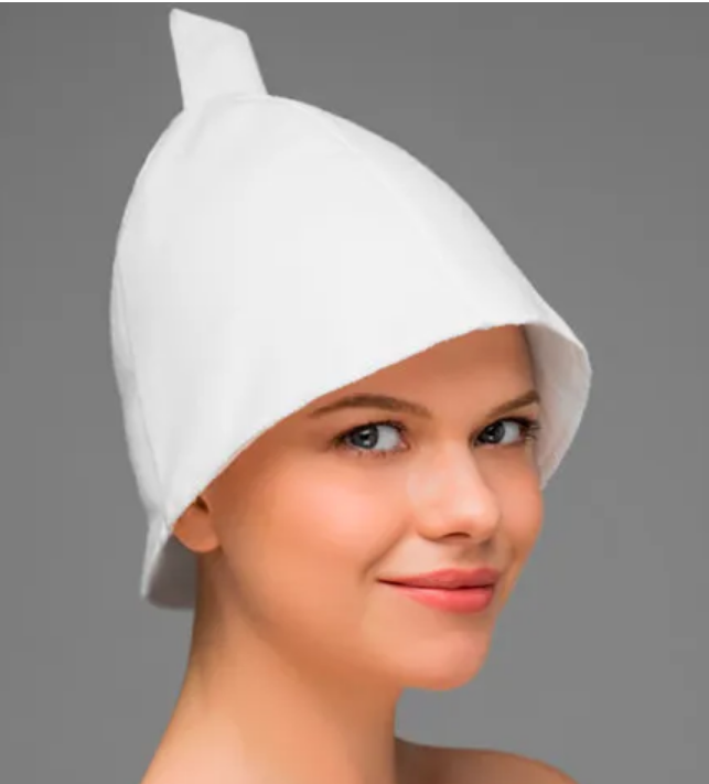 Шапочка для сауны Спанлейс 7 слоев Белый 1 шт/уп