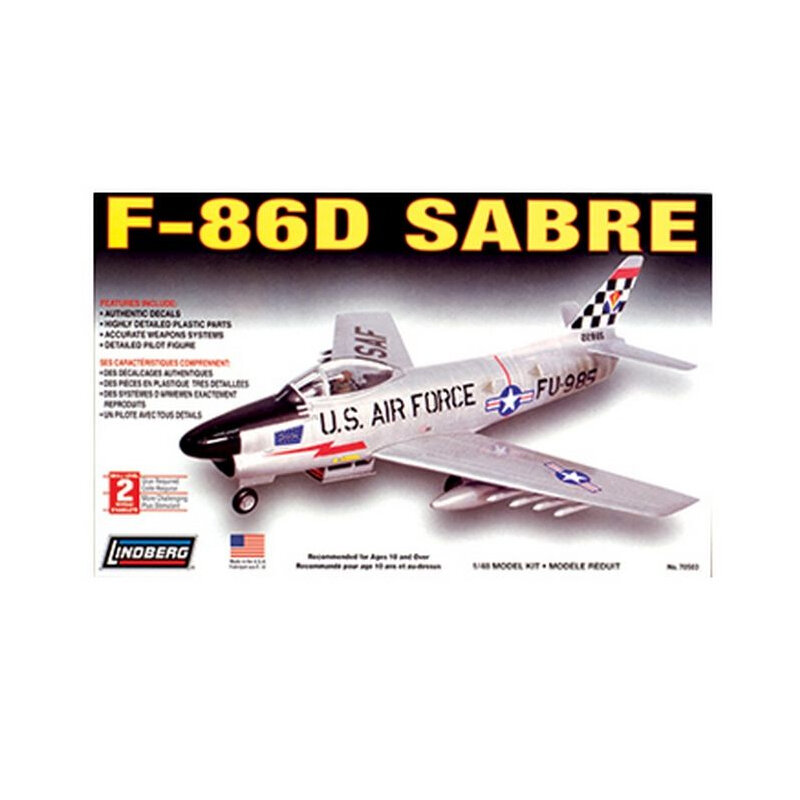 Склеиваемая модель Hawk Lindberg масштаб 1/48 F-86 D Sabre HL70503