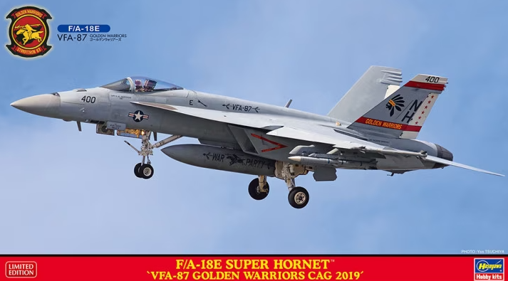 02417-Современный американский истребитель F/A-18E SUPER HORNET VFA-87 GOLDEN WARRIORS CAG 2019