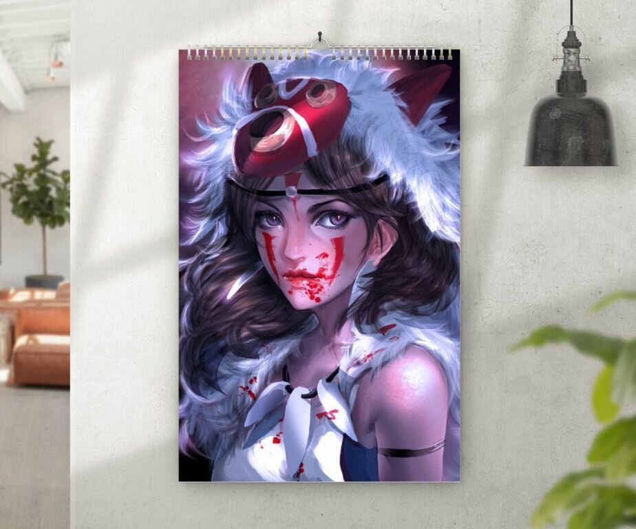 Календарь перекидной Принцесса Мононоке, Princess Mononoke №24, А3