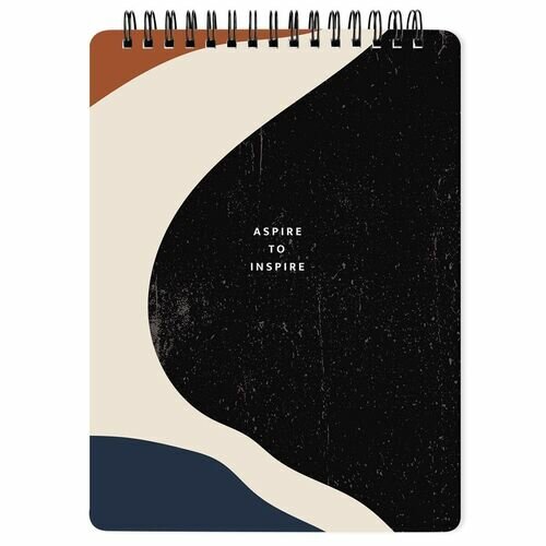 Блокнот Be Smart Inspire, 80 листов, клетка, мягкий переплет, спираль, 15,6 х 20,7 см, черный