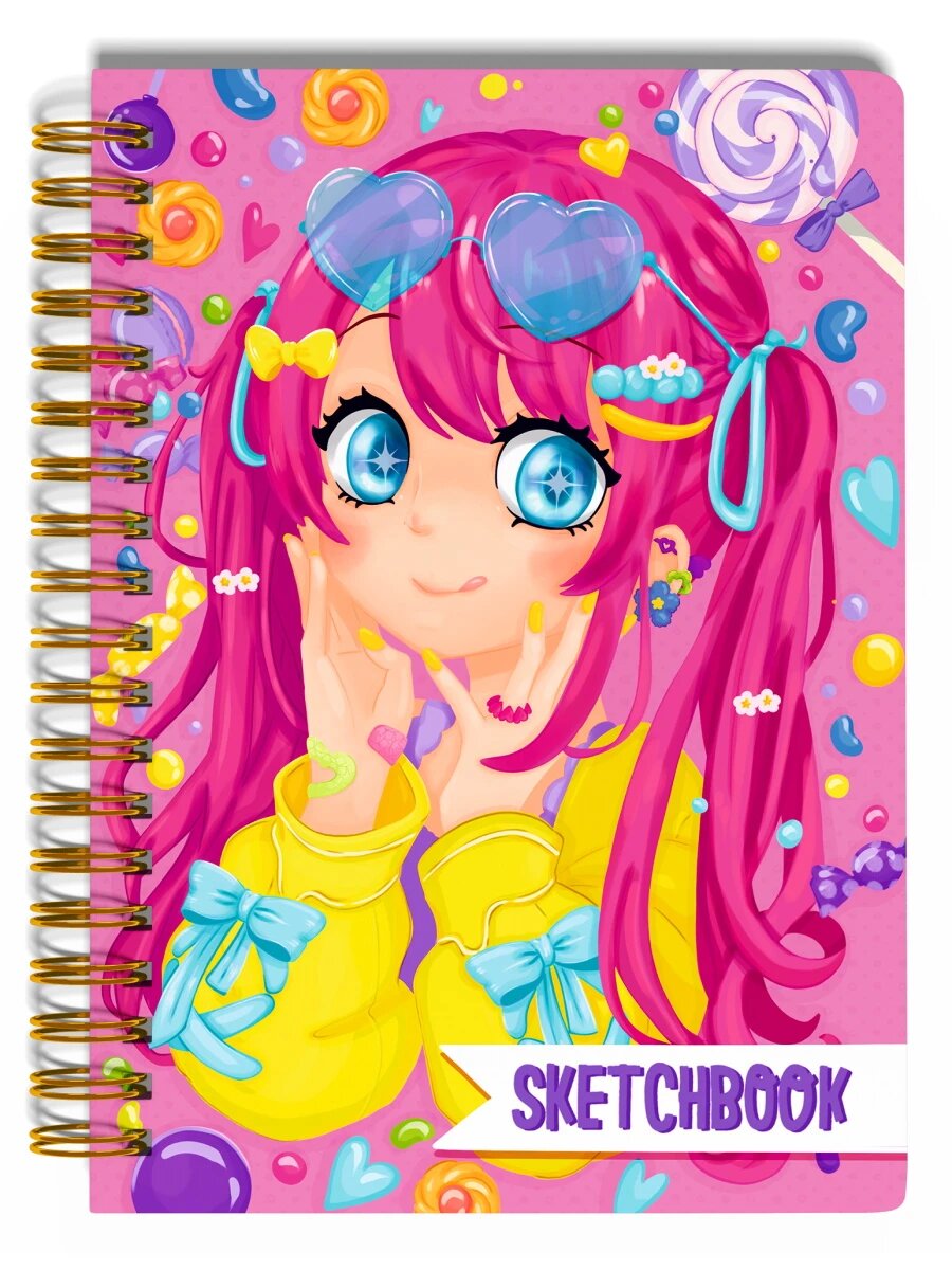 Проф-Пресс MyArt. Аниме скетчбук на гребне. Сладкие мечты