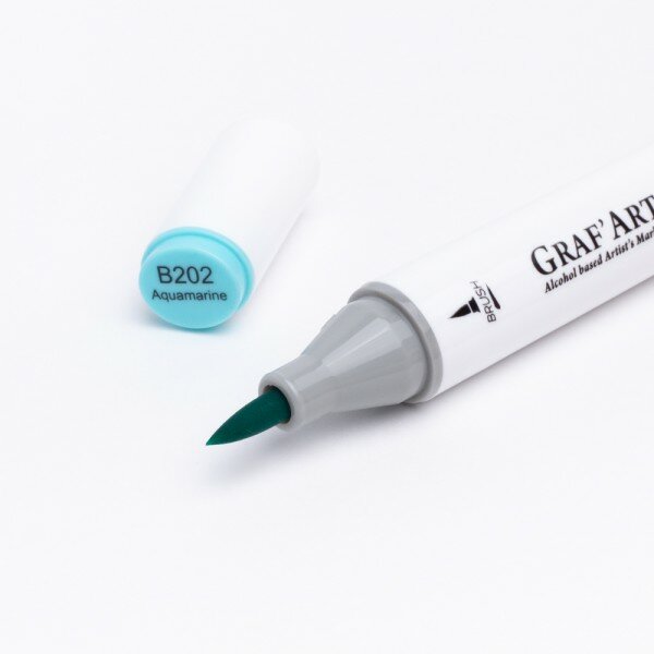 Маркер спиртовой Малевичъ GrafArt Brush, Аквамарин B202