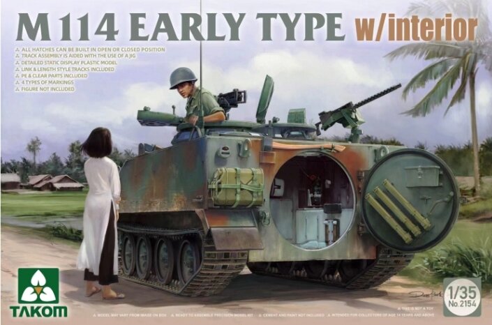 2154 Takom Бронетранспортер M114 (ранняя и поздняя версия с интерьером) 1/35