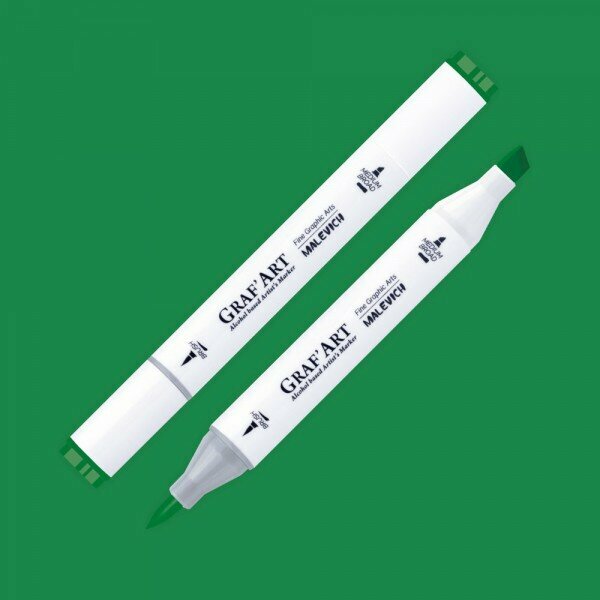 Маркер спиртовой Малевичъ GrafArt Brush, Изумрудный G404