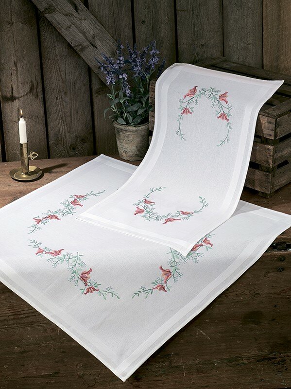 Набор для вышивания Permin #63-0836 Дорожка "Прекрасная эпоха", Счетный крест, 40 х 80 см