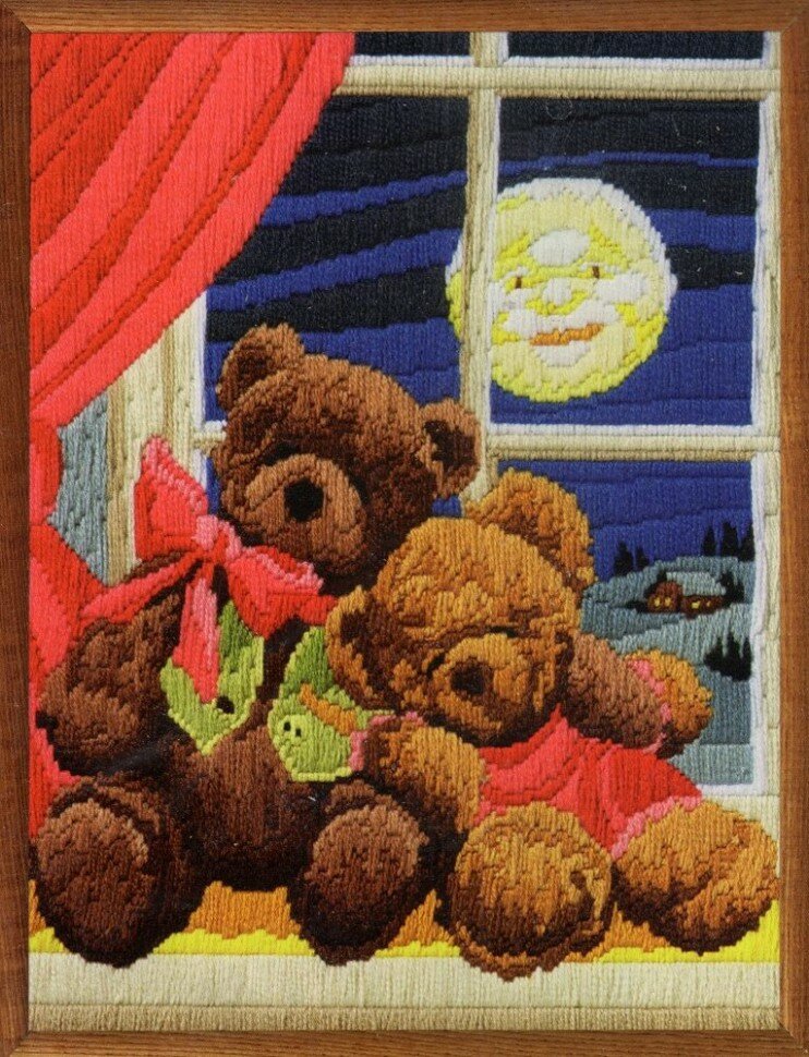 Набор для вышивания Janlynn #LS247 Sleeping Bears (Спящие медведи), Гобелен, 30.5 x 40.6 см