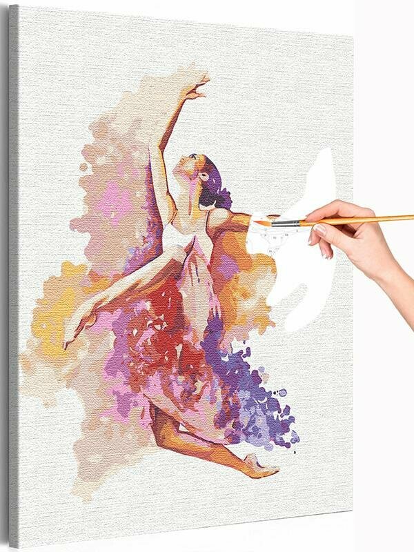 Девушка танцовщица Раскраска картина по номерам на холсте 40х50
