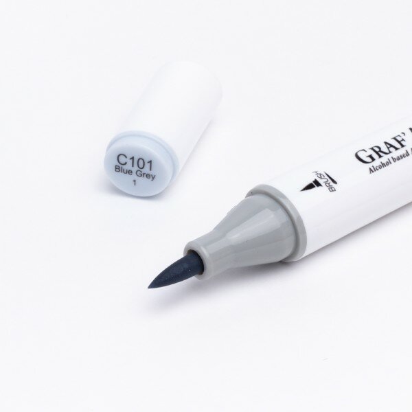 Маркер спиртовой Малевичъ GrafArt Brush, Серый голубой 1 C101