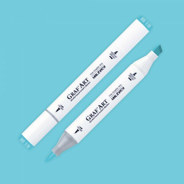 Маркер спиртовой Малевичъ GrafArt Brush, Бирюзовый светлый B304
