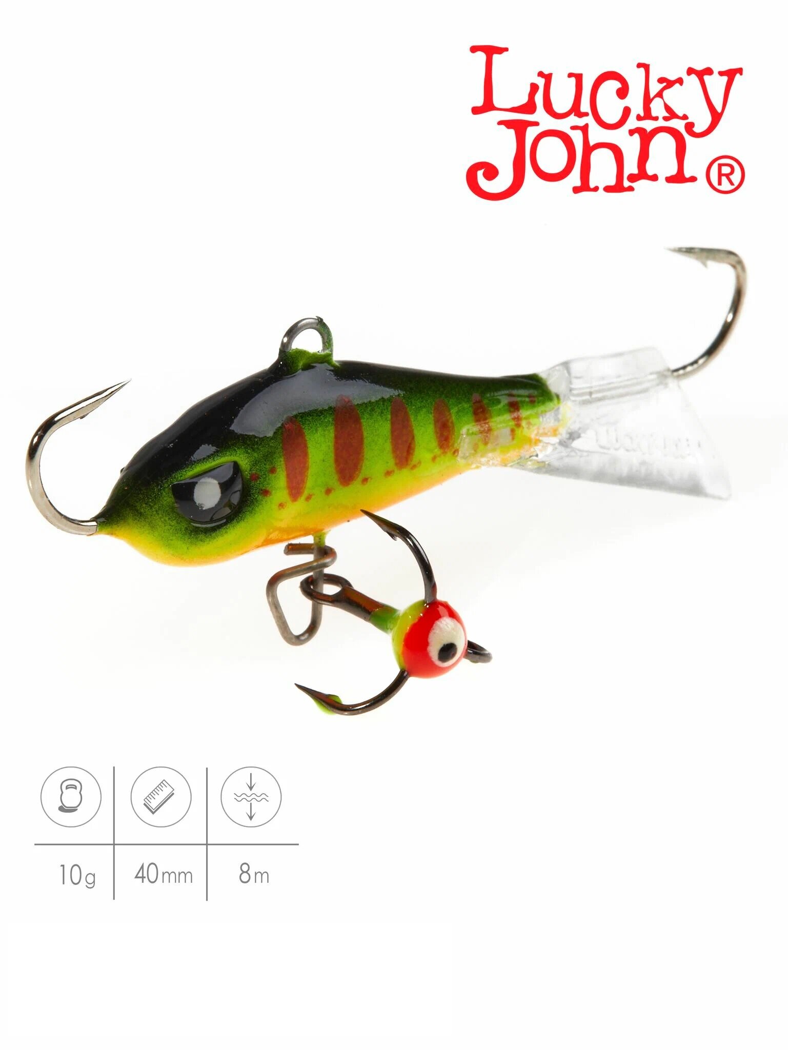 Балансир Lucky John Baltic №4 201 с тройником длина 40 мм вес 10 г