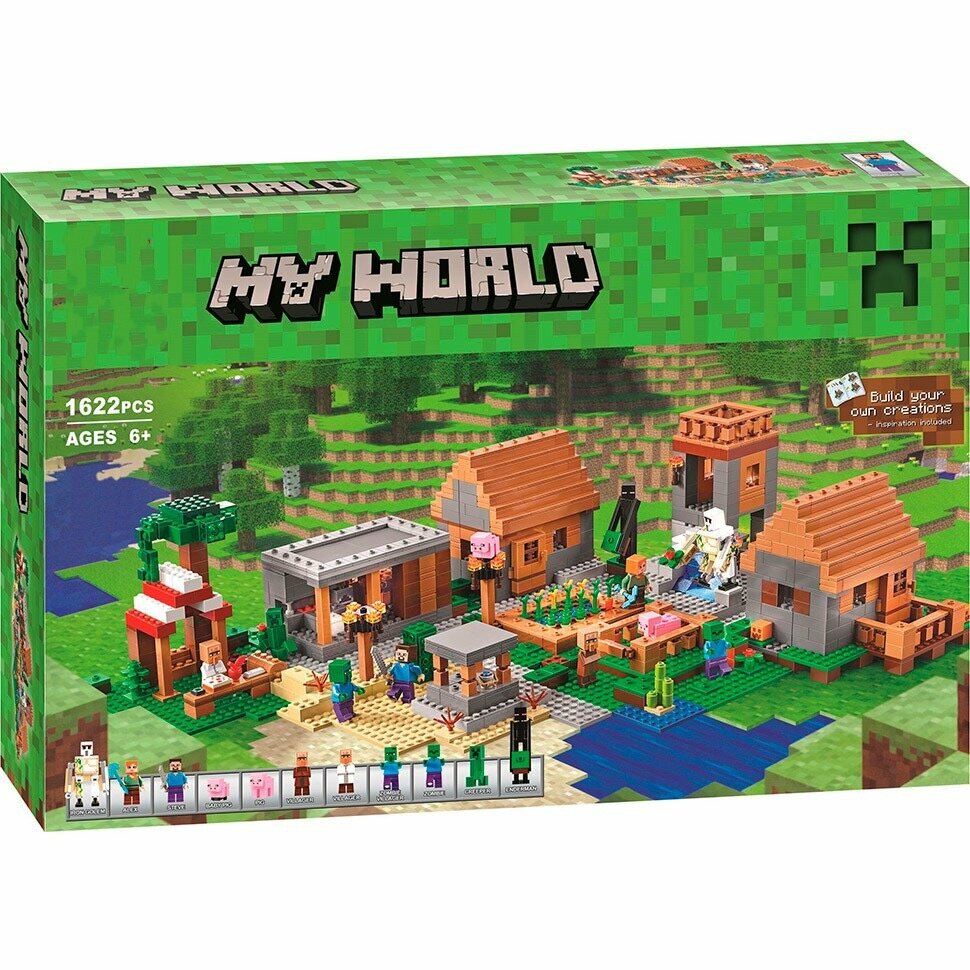 Конструктор Bela Minecraft Майнкрафт 10531 "Большая Деревня мобов"