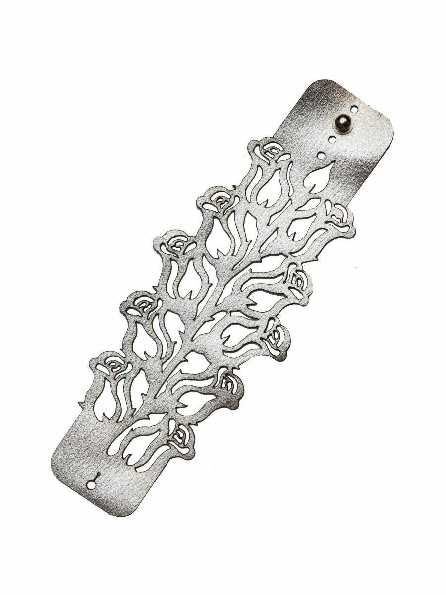 Браслет КОЖАНЫЙ ЦВЕТОК