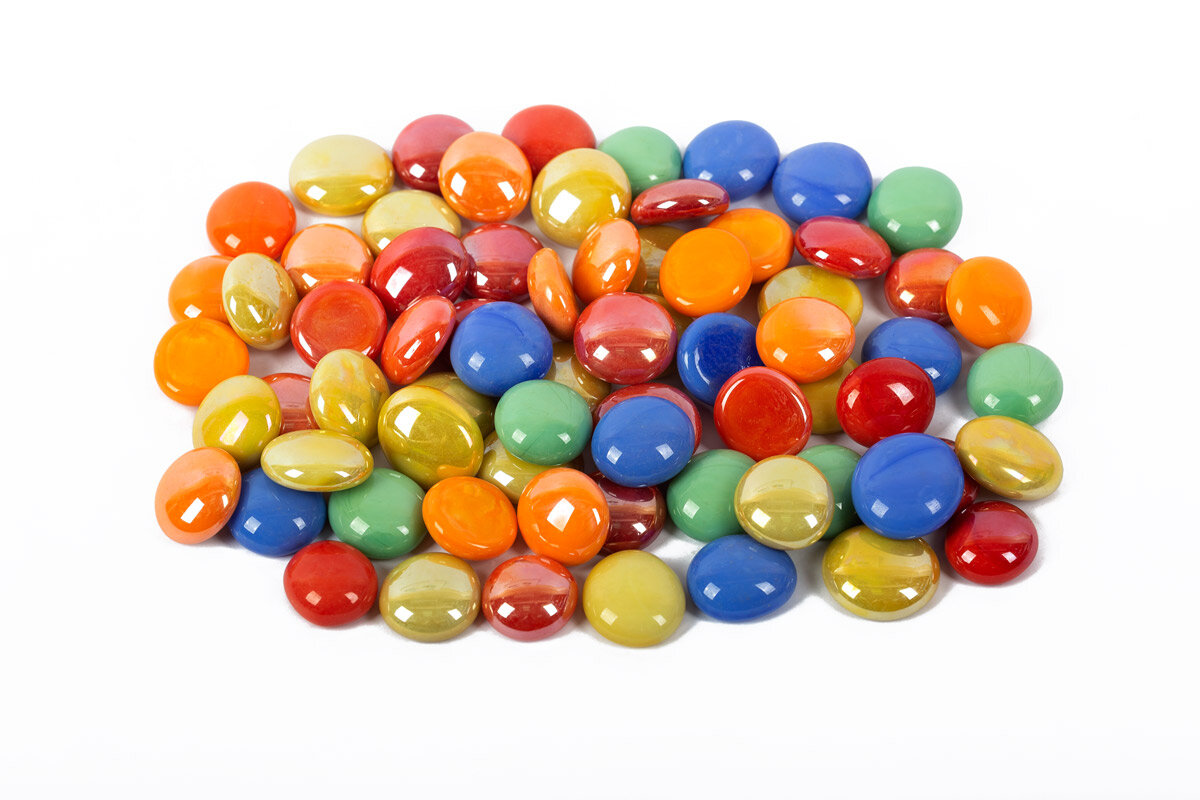 Марблс "Blumentag" GLG-06/17 камни стеклянные 17 - 19 мм 340 г №02 ассорти