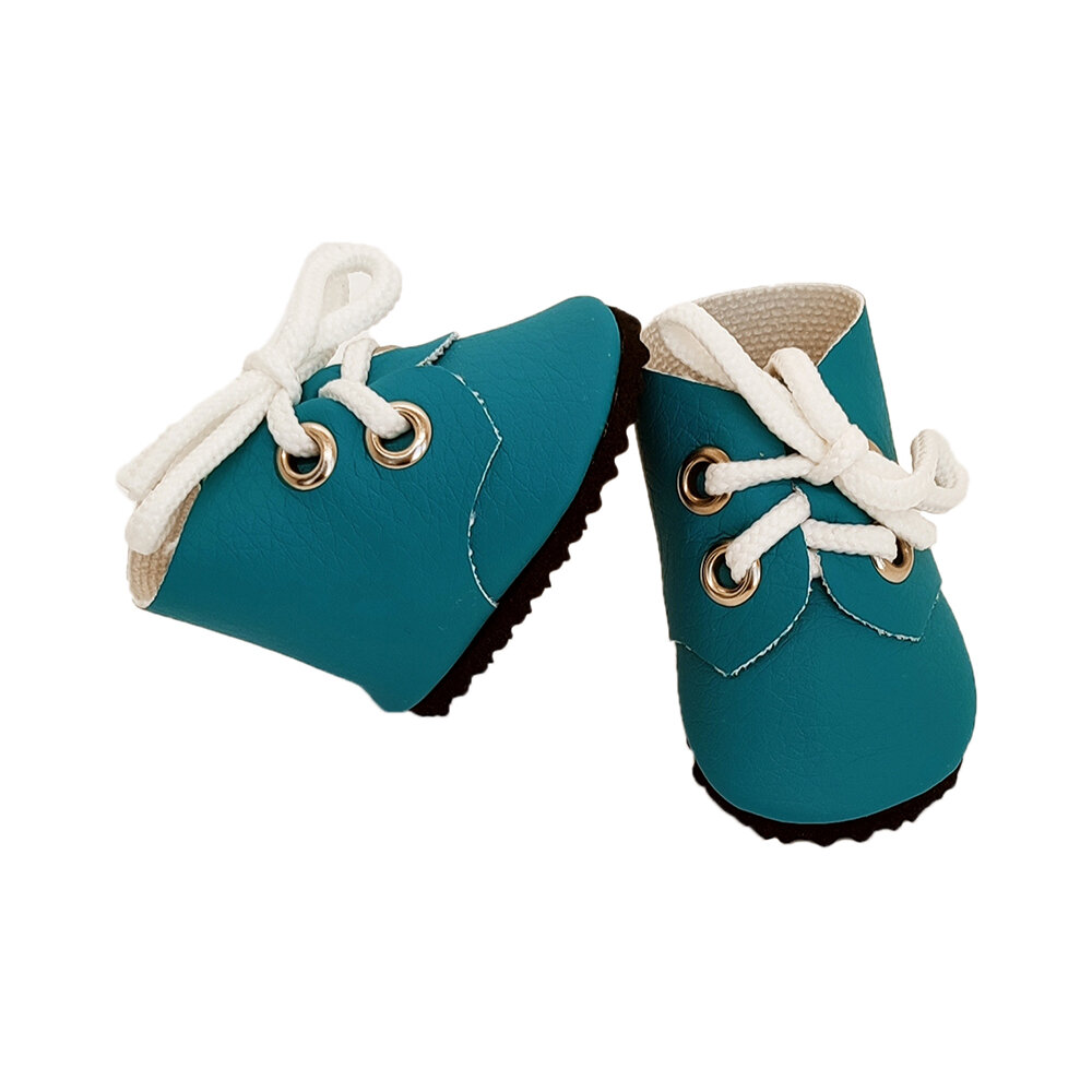 HobbyBe 102 Аксессуары для куколБотиночки 5 см Морская волна, стильная обувь