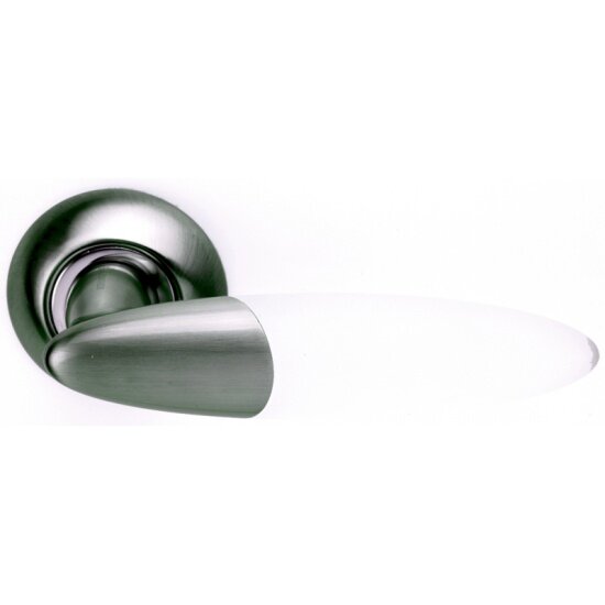 Дверная ручка Archie MELADO S010 113HWA, бел. никель/мат. акрил