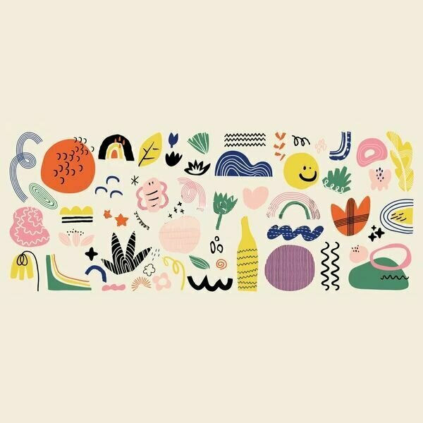 Наклейки стикеры абстрактных рисунков