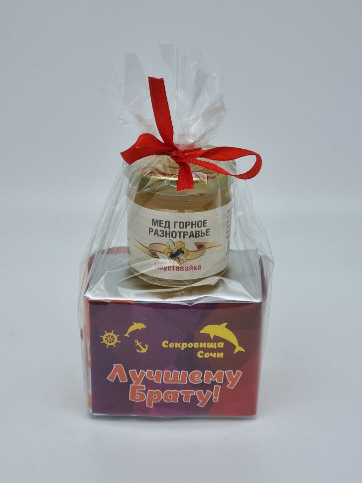 Чай черный бандеролька "Лучшему брату" 35гр + мед 50гр