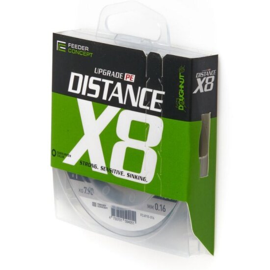 Плетеный шнур Feeder Concept Distance х8 BRAID Dark Green 150м, 016 мм