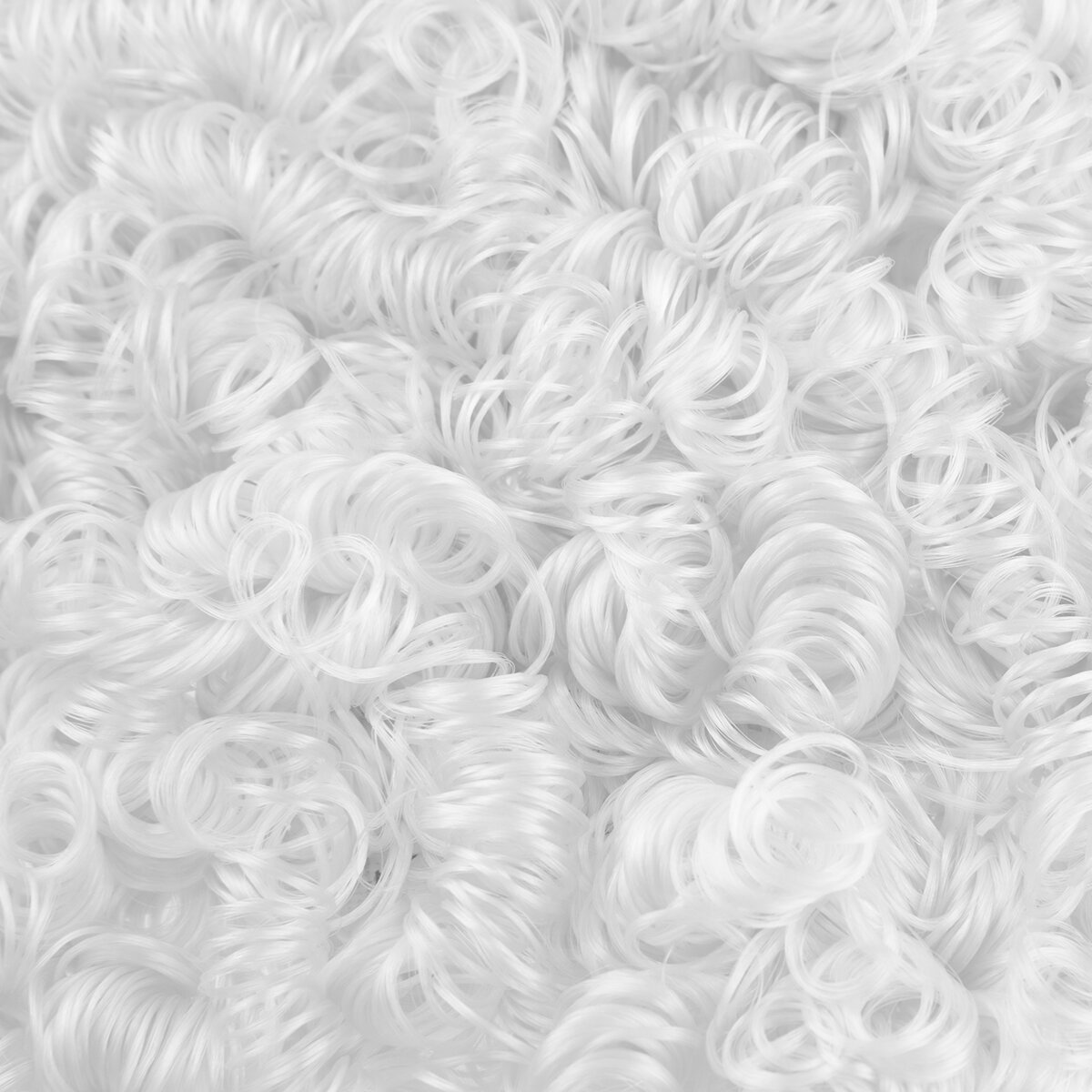 Волосы для кукол и игрушек (кудрявые) "HobbyBe" HAR-1 70 г белый