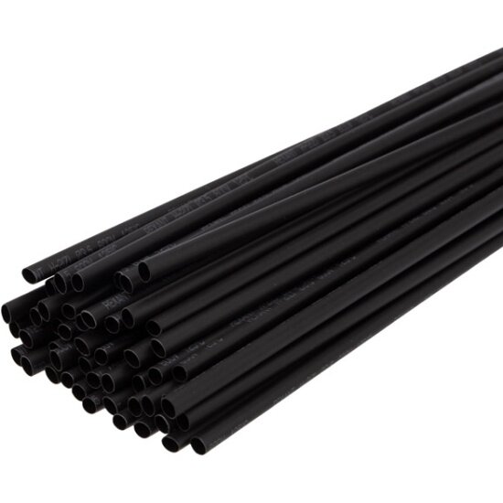 Термоусадочная трубка Rexant 3,5/1,75 мм черная (50 шт. по 1 м.), 20-3506