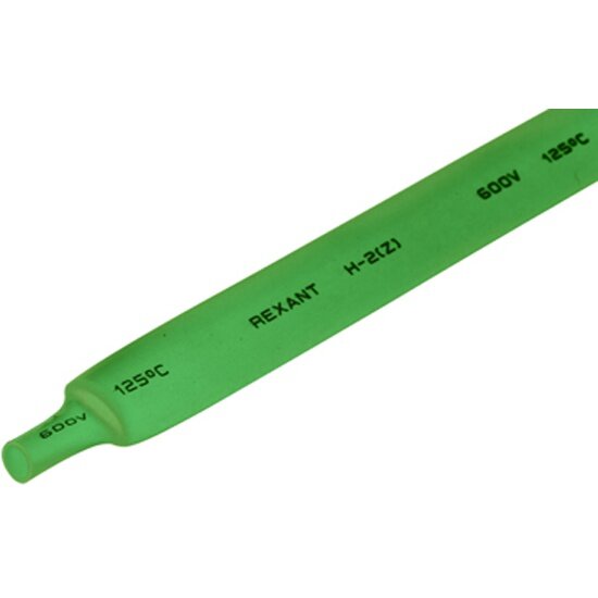 Термоусадочная трубка Rexant 12,0/6,0 мм зеленая (50 шт. по 1 м.), 21-2003