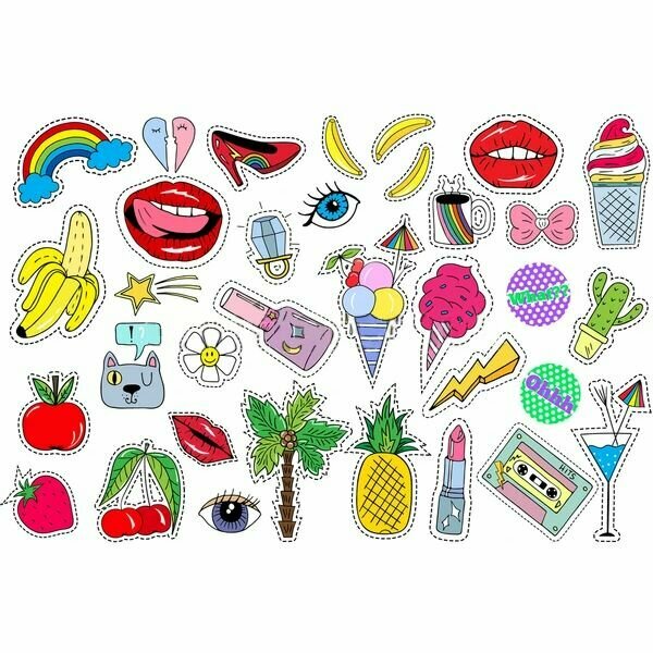 Наклейки стикеры отпуск отдых девушки