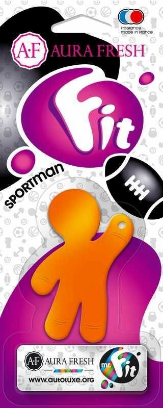 Ароматизатор для автомобиля Aura Fresh Mr.Fit, отдушки Франция, носитель-человечек, SPORTMAN - AZZARO - WANTED, 23392