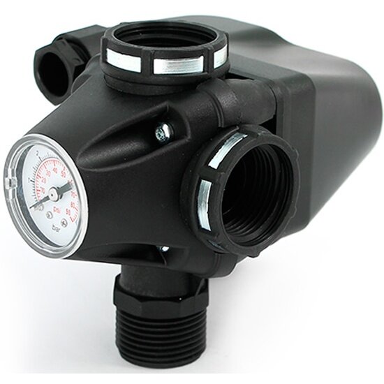 Реле давления Uni-fitt PM5-3W (1-5 бар с тройником НВВ 1" и манометром)