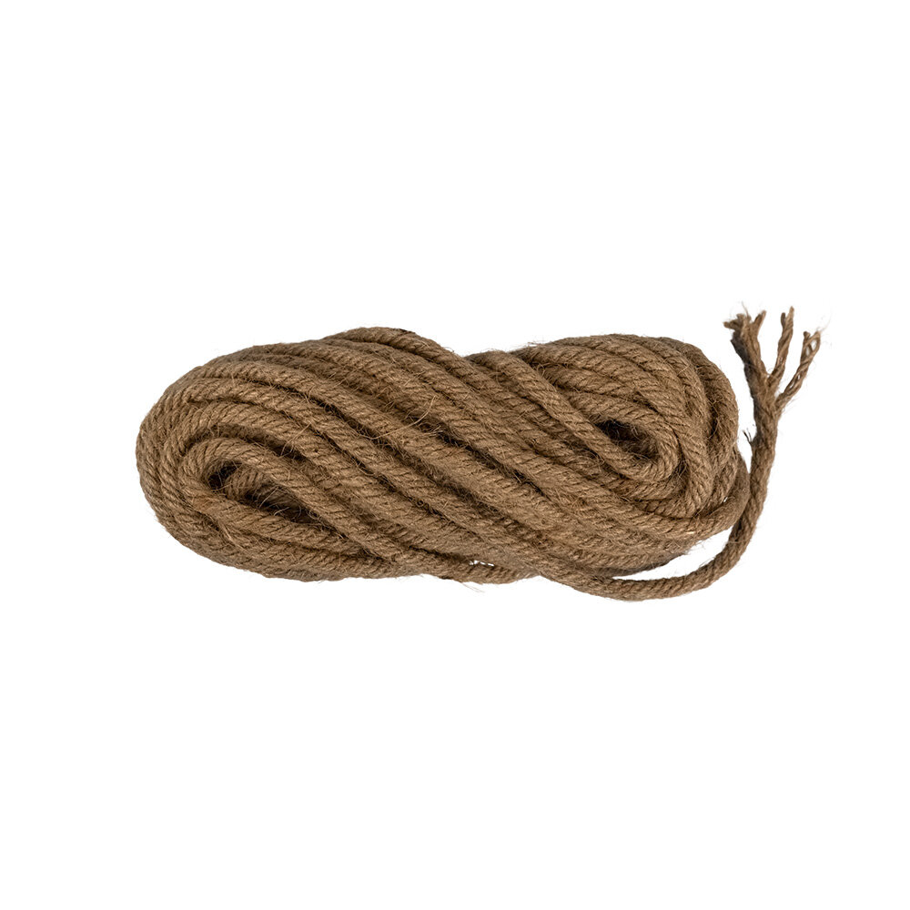 КД1 канатик джутовый 100% джут диаметр 6 мм длина 10 м шнур для бытовых задач