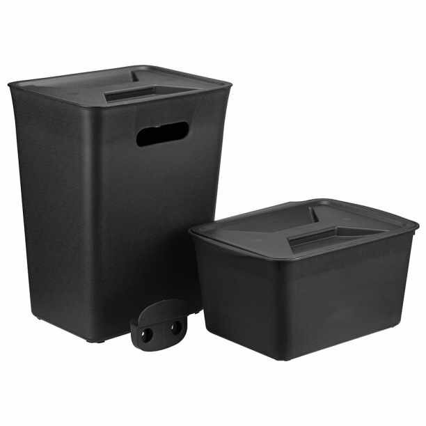Контейнеры для сбора мусора IDEA 2 шт черные