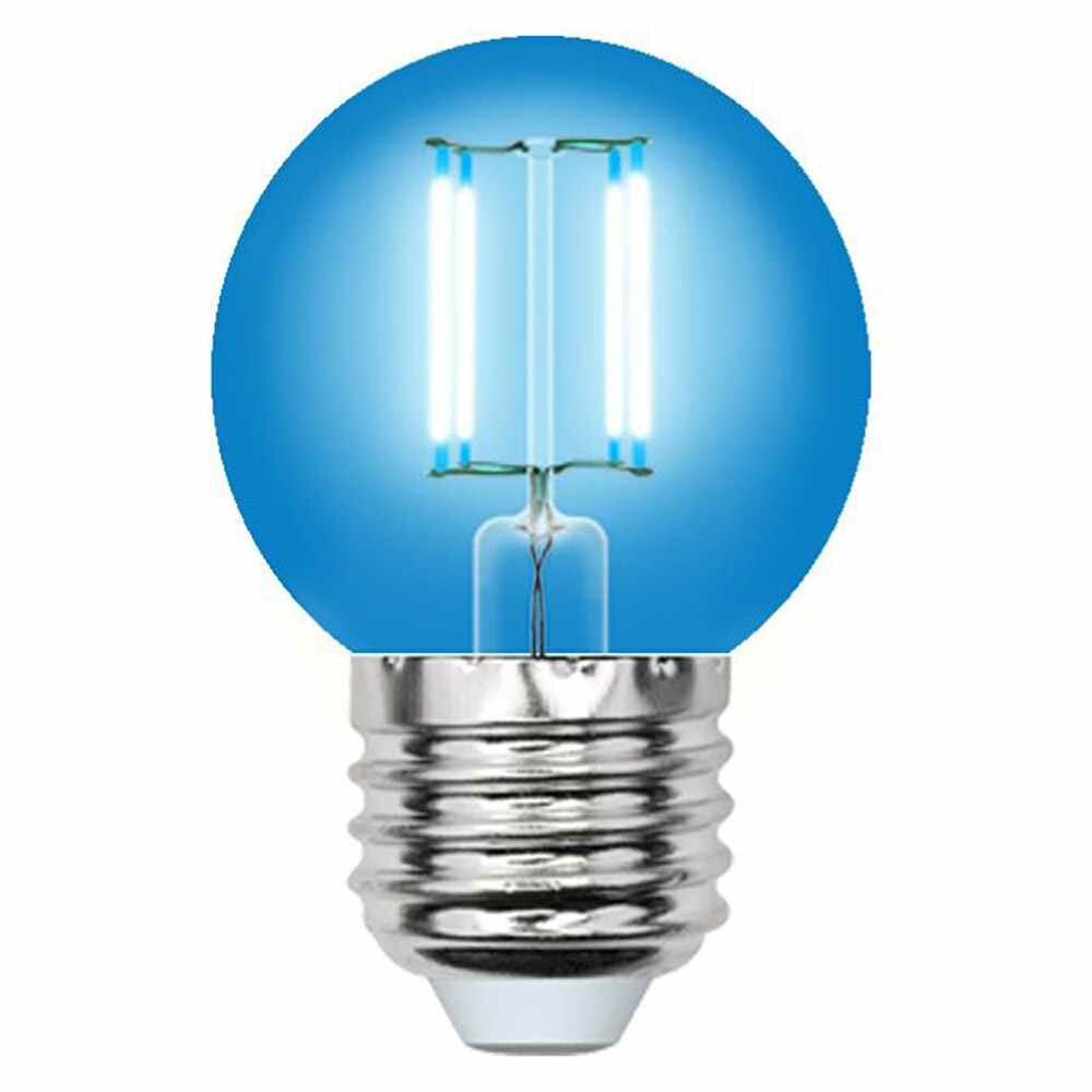 Светодиодная лампа Uniel Air Color 5 Вт Е27/Р синяя