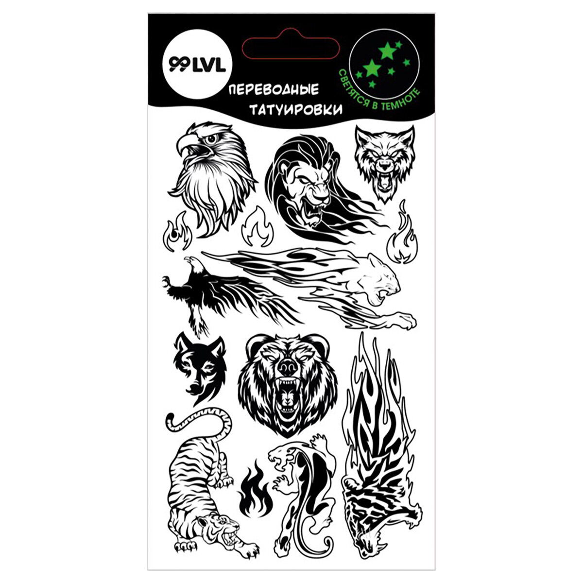 Липляндия Тату переводные тату 18.5х9.5 см 05483 Хищники для тела и искусства