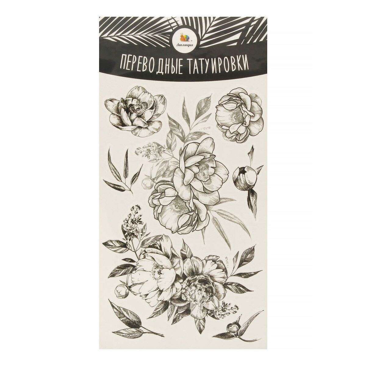 Наклей-ка Тату переводные 82965 Цветы наклейки на кожу для лица и тела