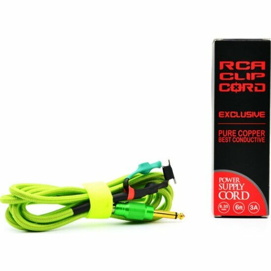 Клип-корд Ava Tattoo для тату-машинки AVA CLC043-3 Green 3A, 1,8 м