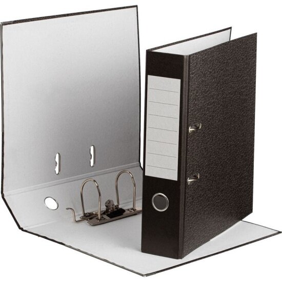 Папка-регистратор Attache 75 мм (+/- 5 мм)с мет. уг. мрамор ч/б, в уп.10шт, бум./бум