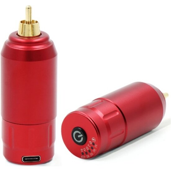 Блок питания для тату-машинки Ava Tattoo Rocket ps046-2 Беспроводной RCA Red