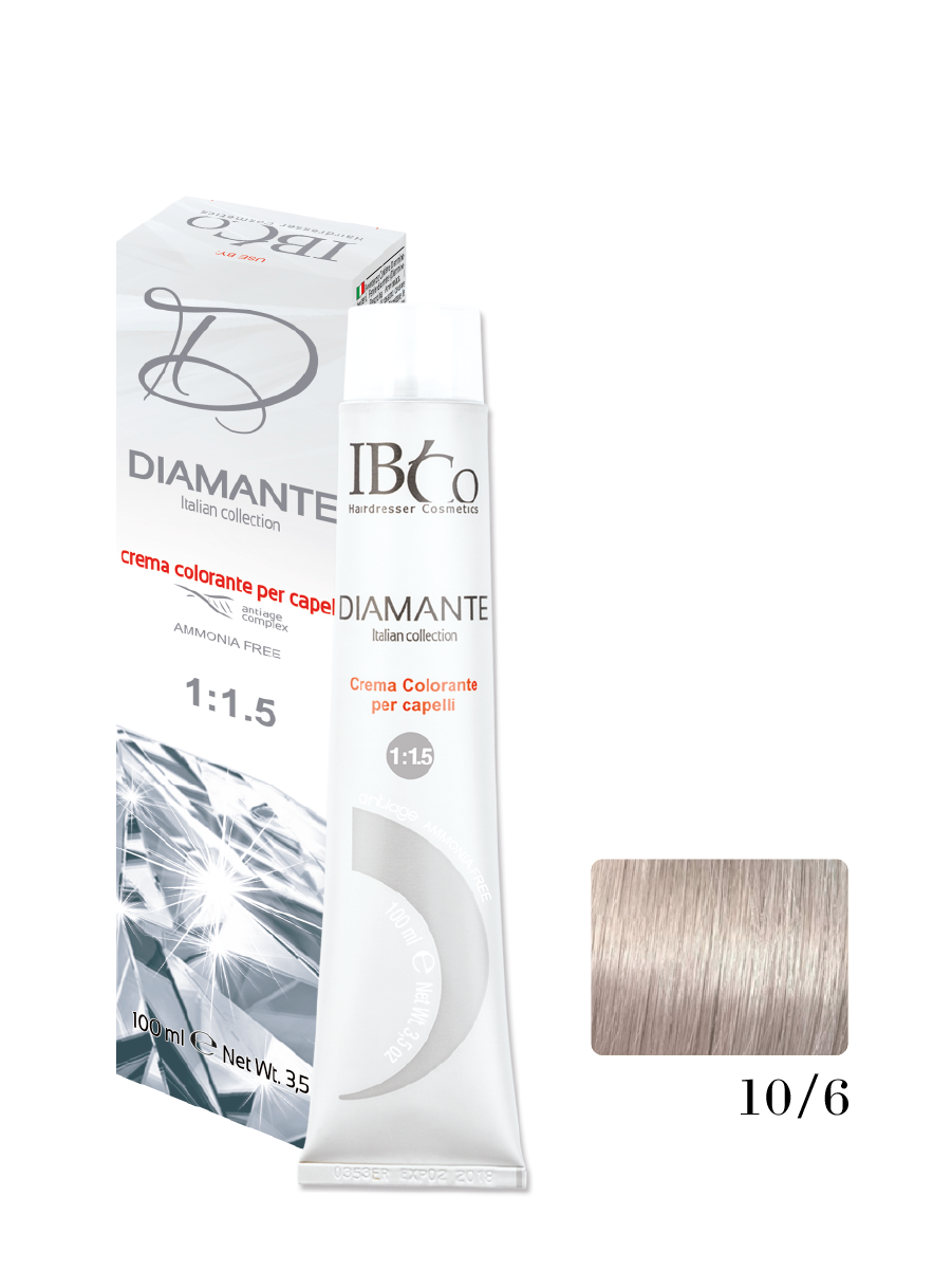 Крем-краска безаммиачная DIAMANTE AMMONIA FREE 10/6, 100 мл