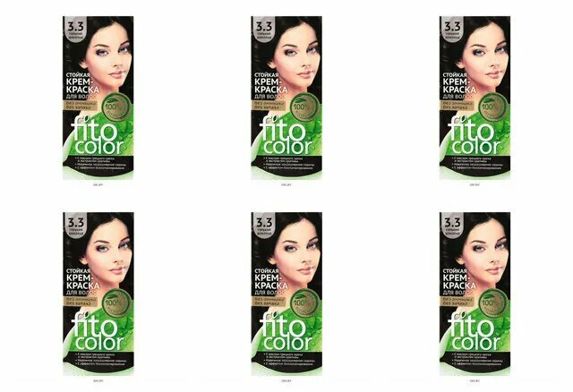 Fito Косметик Стойкая крем-краска для волос , Fitocolor, тон Горький шоколад, 115мл, 6 шт.