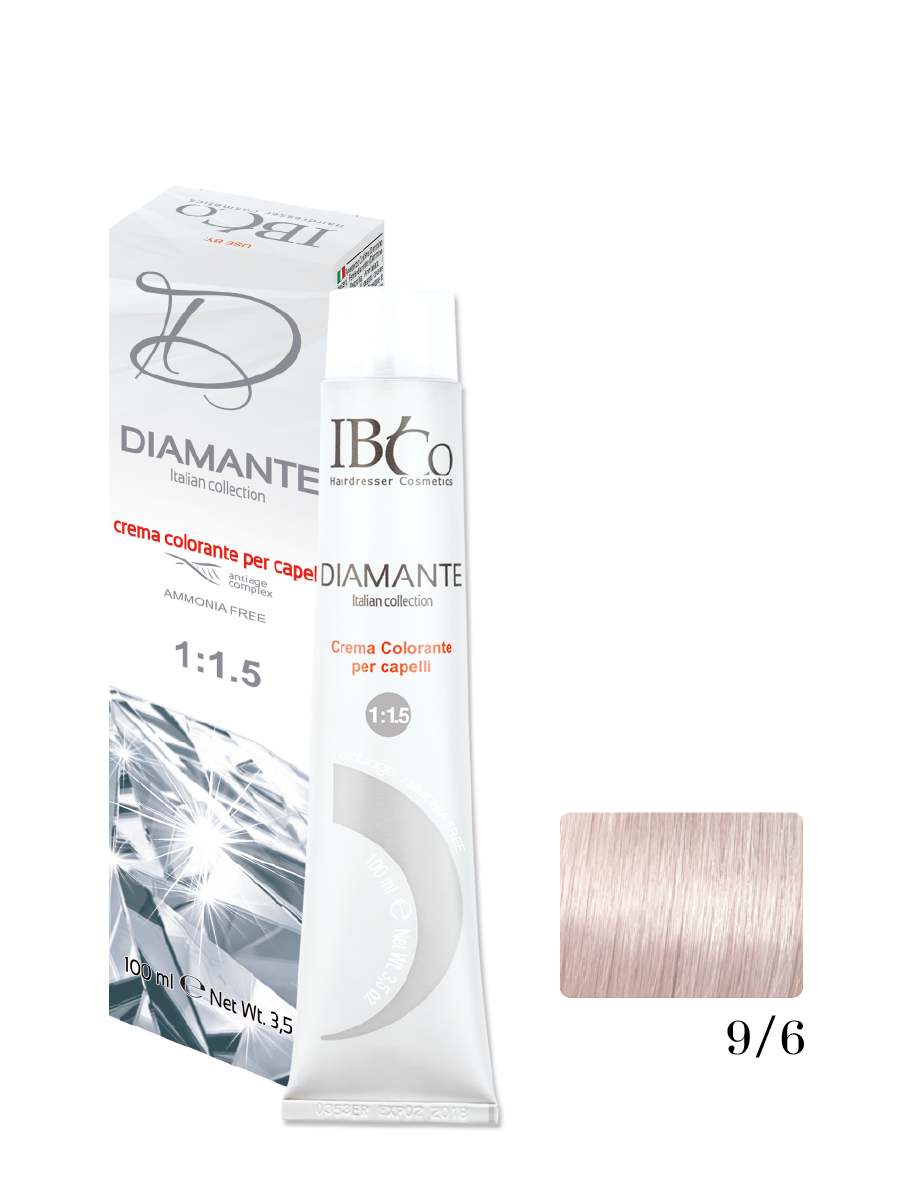 Крем-краска безаммиачная DIAMANTE AMMONIA FREE 9/6, 100 мл