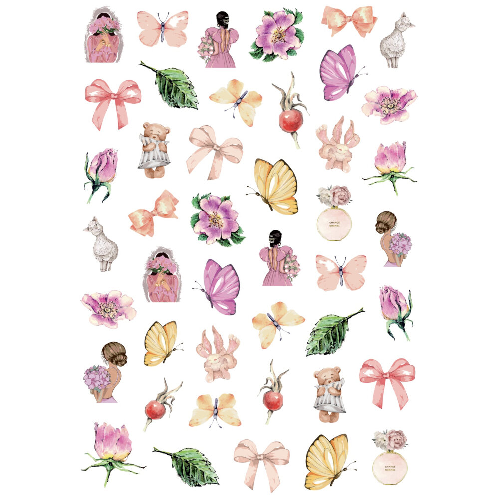 Слайдер-дизайн Crazy Shine Nails mini №1143 Летний сад