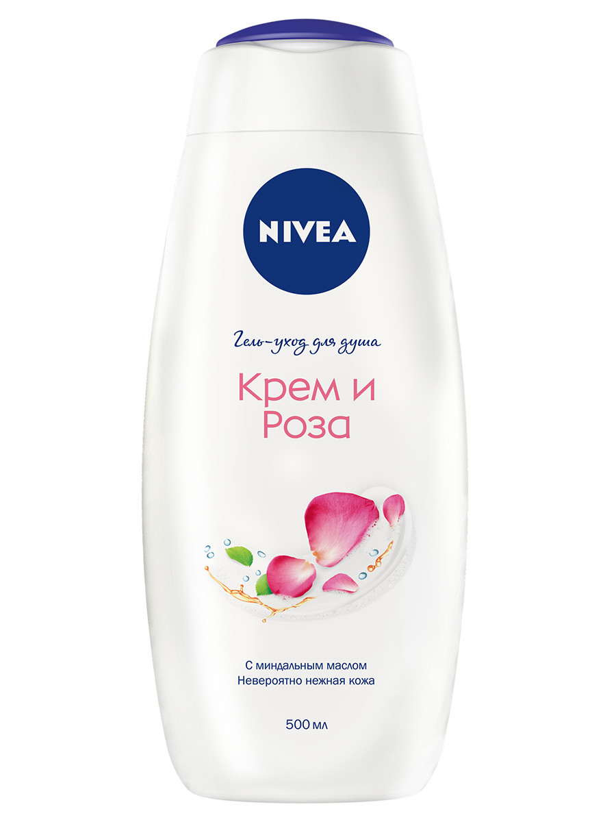 Гель для душа NIVEA Крем и роза, 500мл