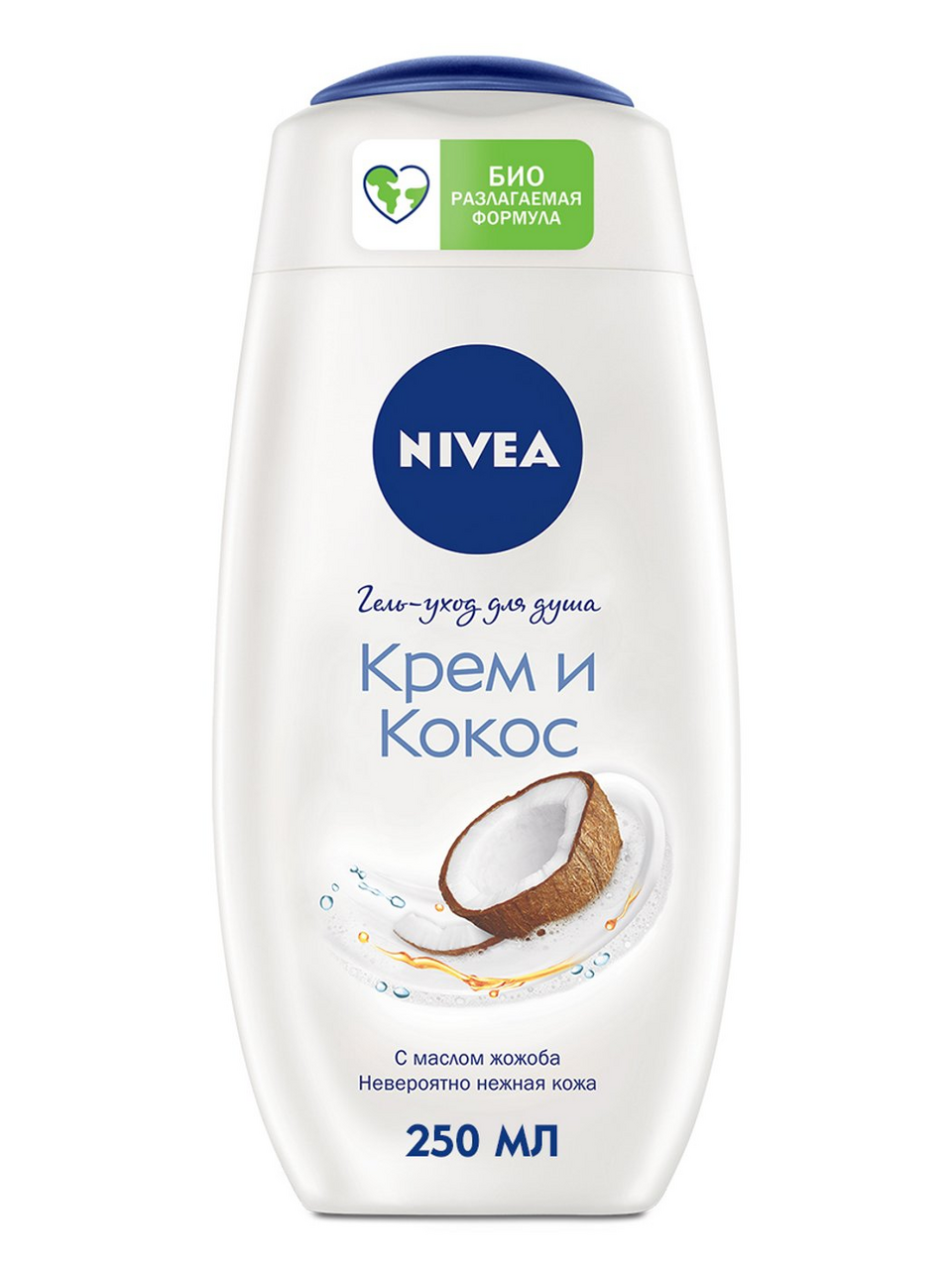 Гель для душа NIVEA Крем и кокос увлажняющий, 250мл