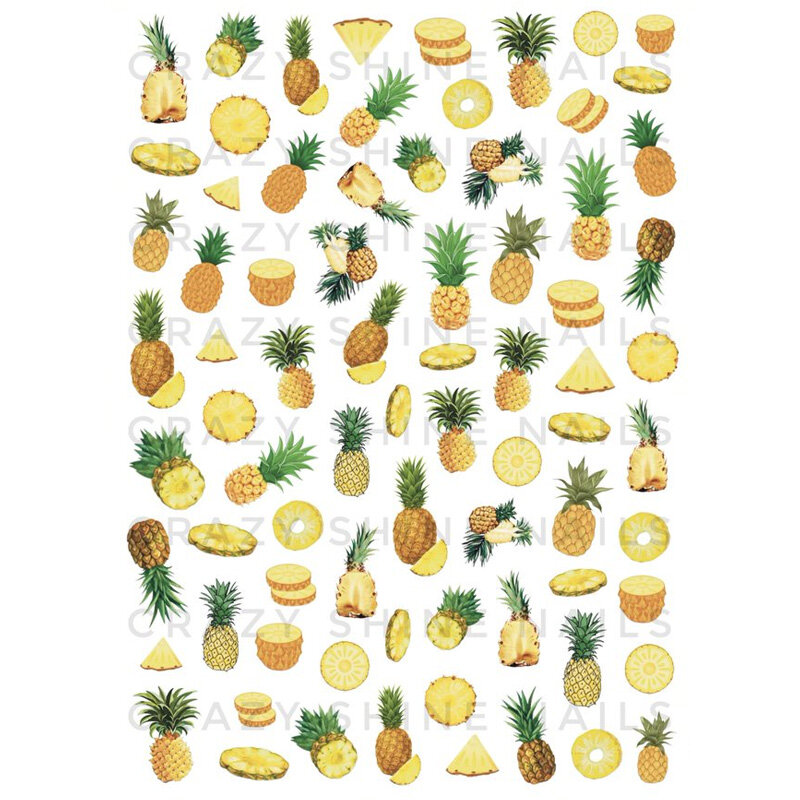 Слайдер-дизайн Crazy Shine Nails mini №1001 Ананасы